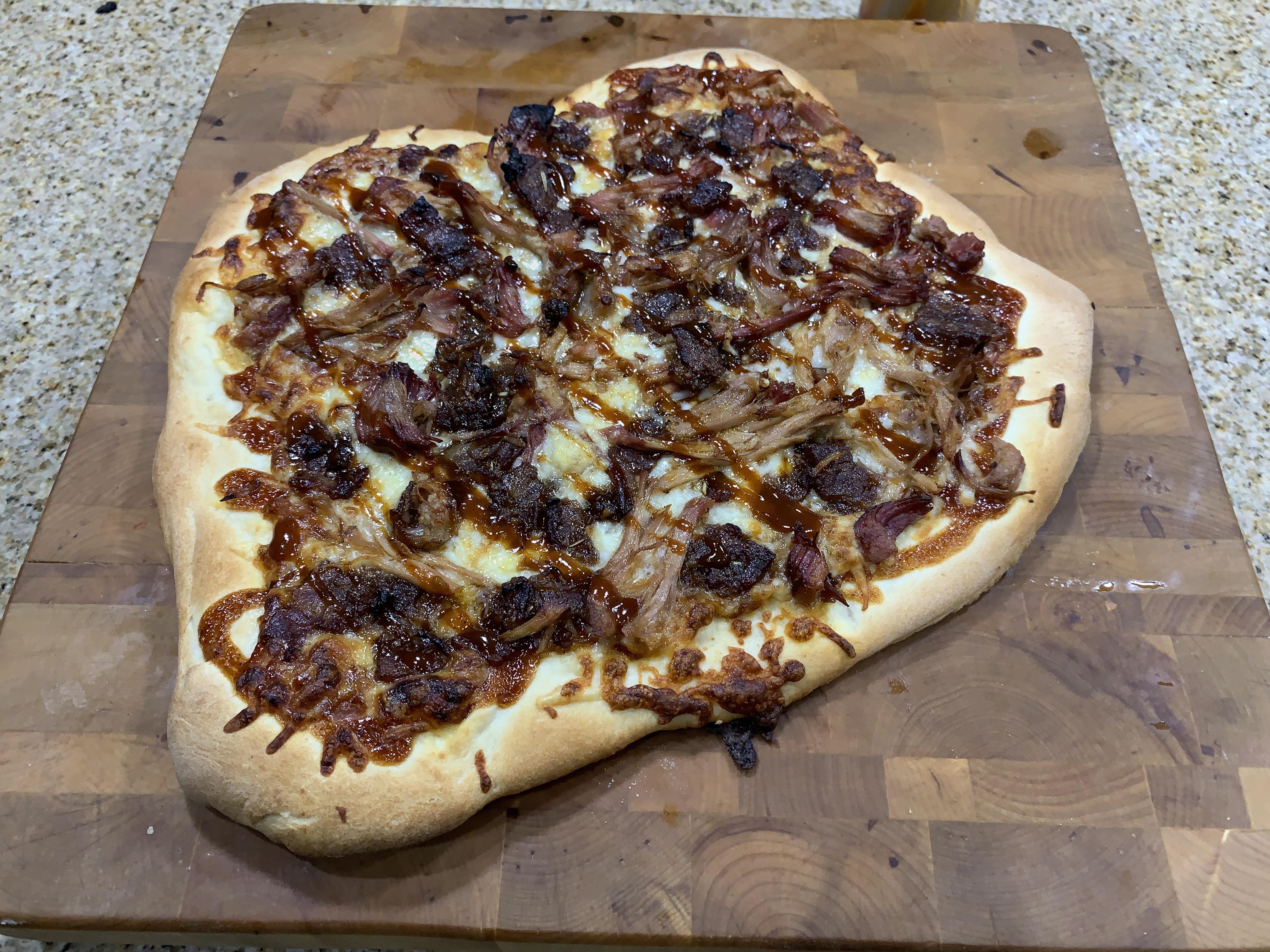 Pizza with yesterday’s leftover pulled pork | Scrolller