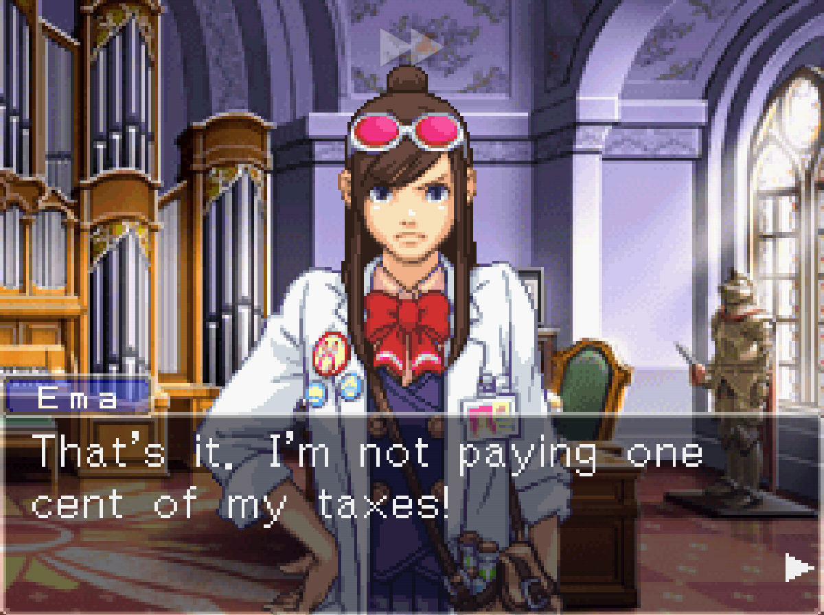 Playing through Phoenix Wright Ace Attorney, saw Ema Skye being based af | Scrolller