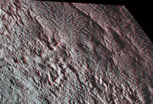 Pluto's Bladed Terrain in 3D | Scrolller
