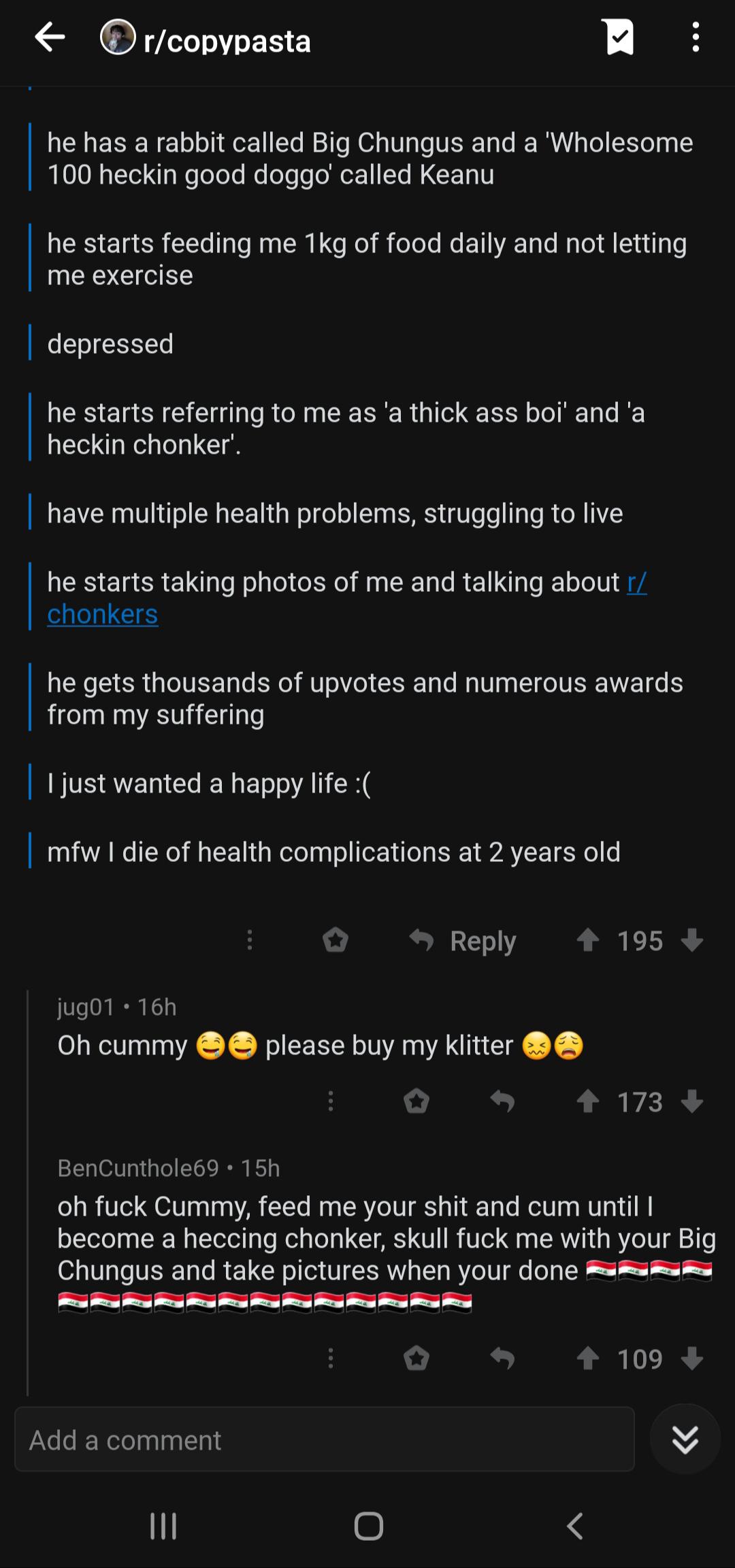 Poor Cummy Scrolller