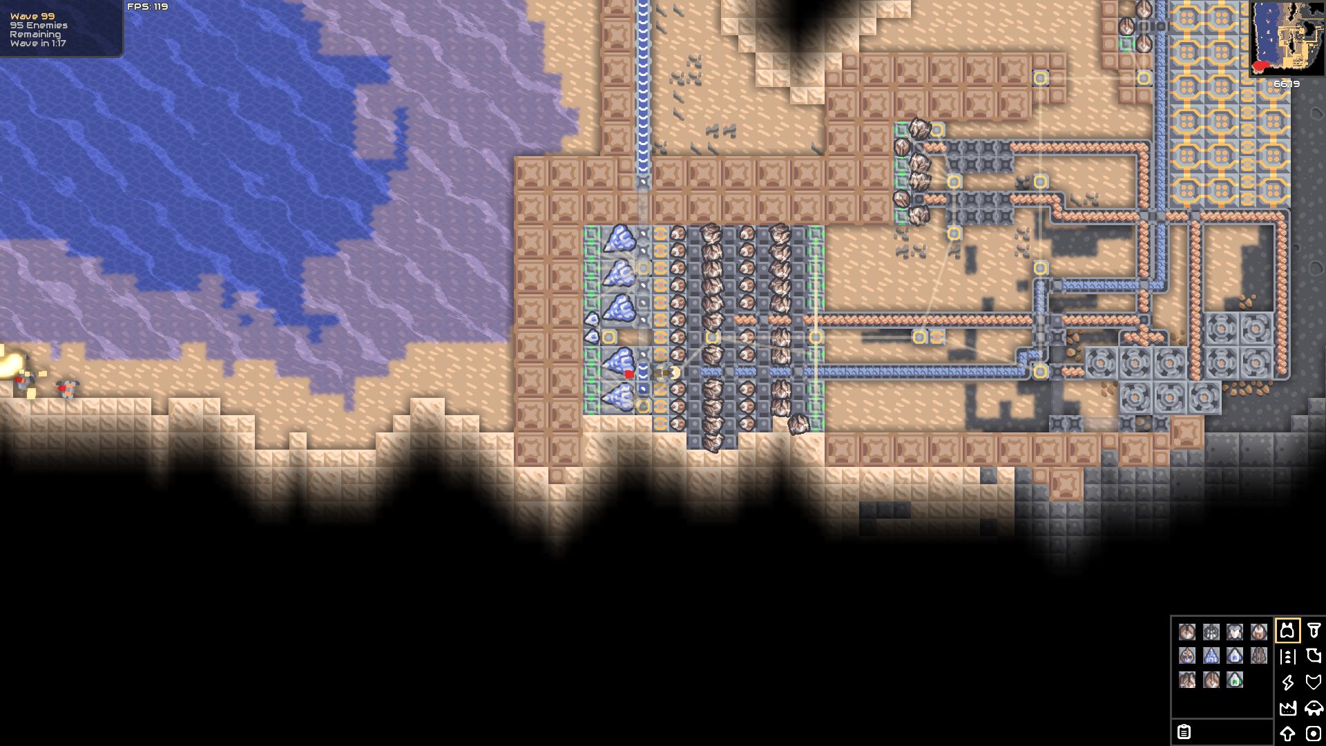 poor man's barrier till 100 waves. | Scrolller