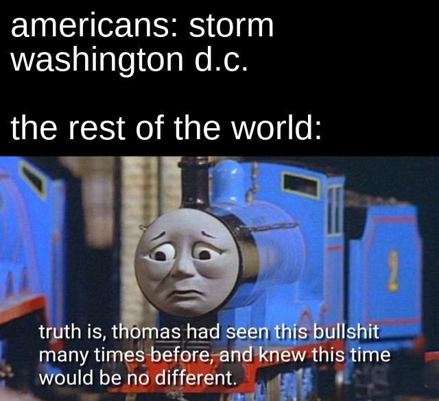 poor thomas just wants to leave | Scrolller