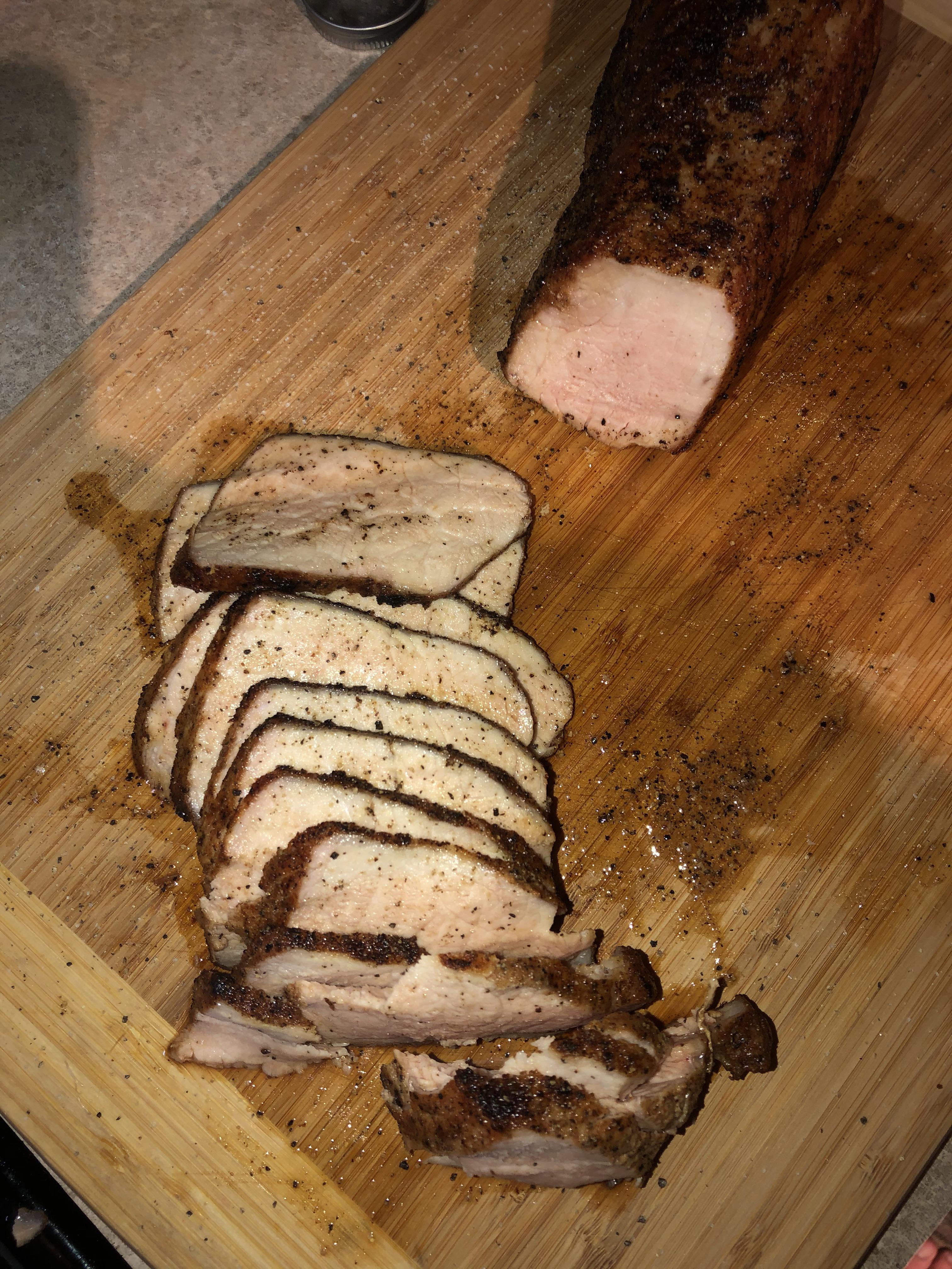 Pork tenderloin shines in sous vide, 137 for 2 hrs, hot damn! | Scrolller
