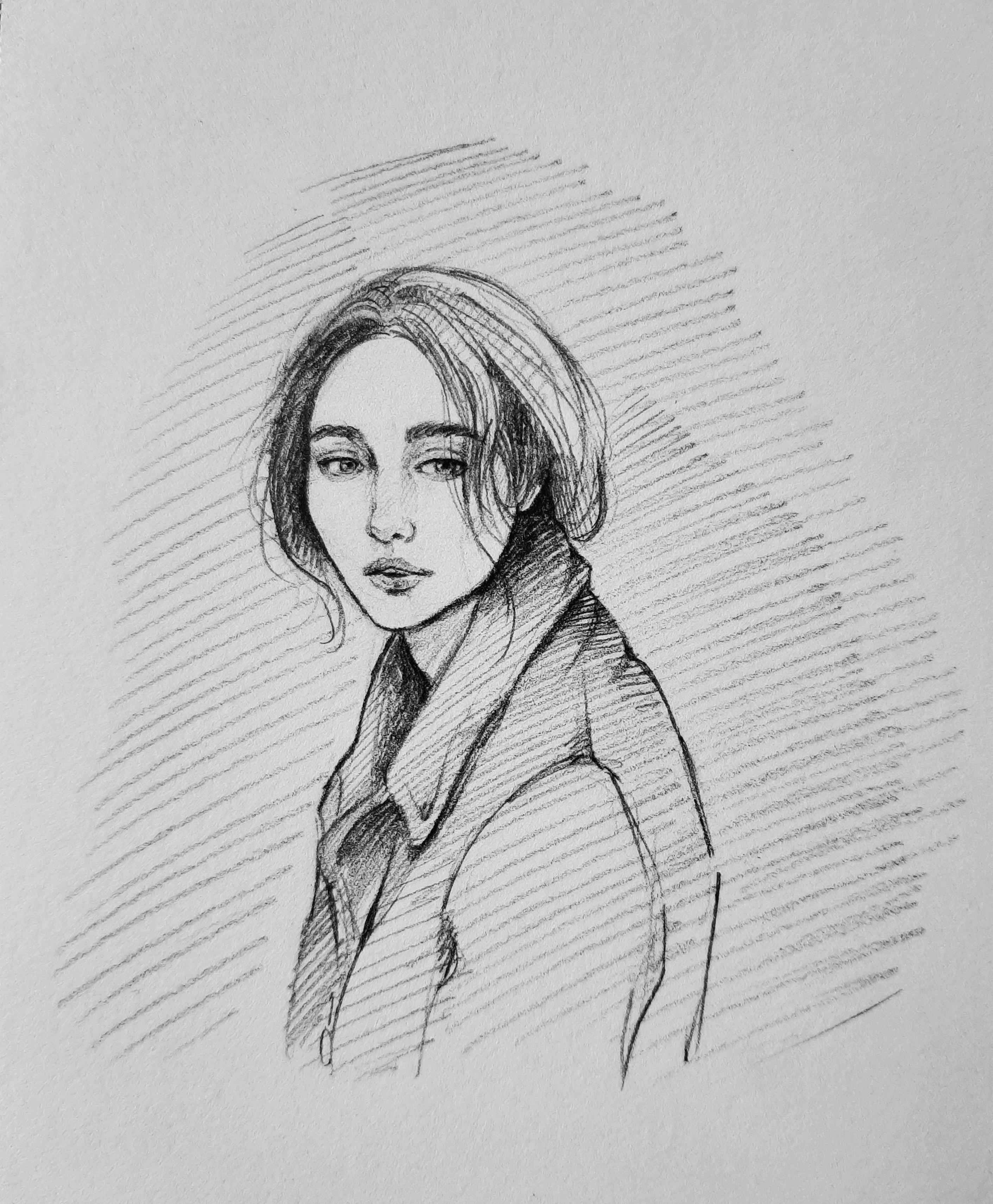 Portrait, by me, pencil, 2020 | Scrolller