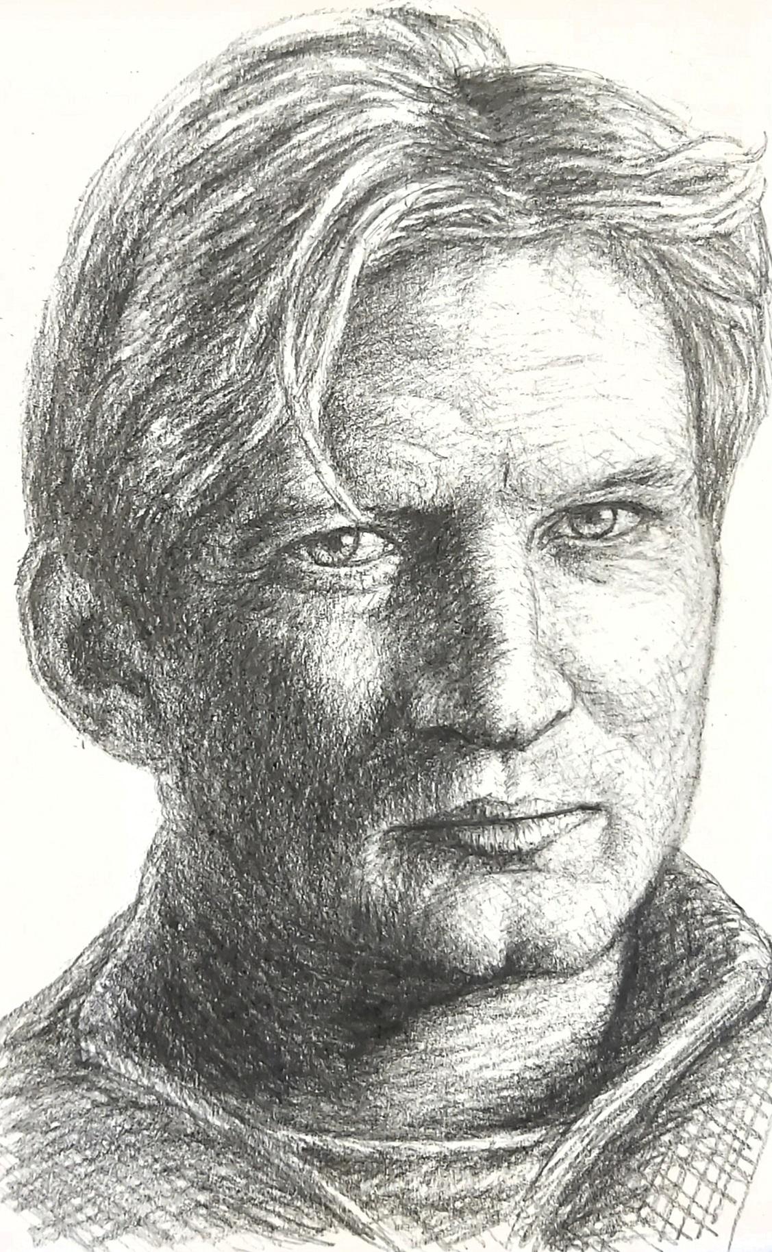 Portrait study, by me, graphite on paper, 2020 | Scrolller