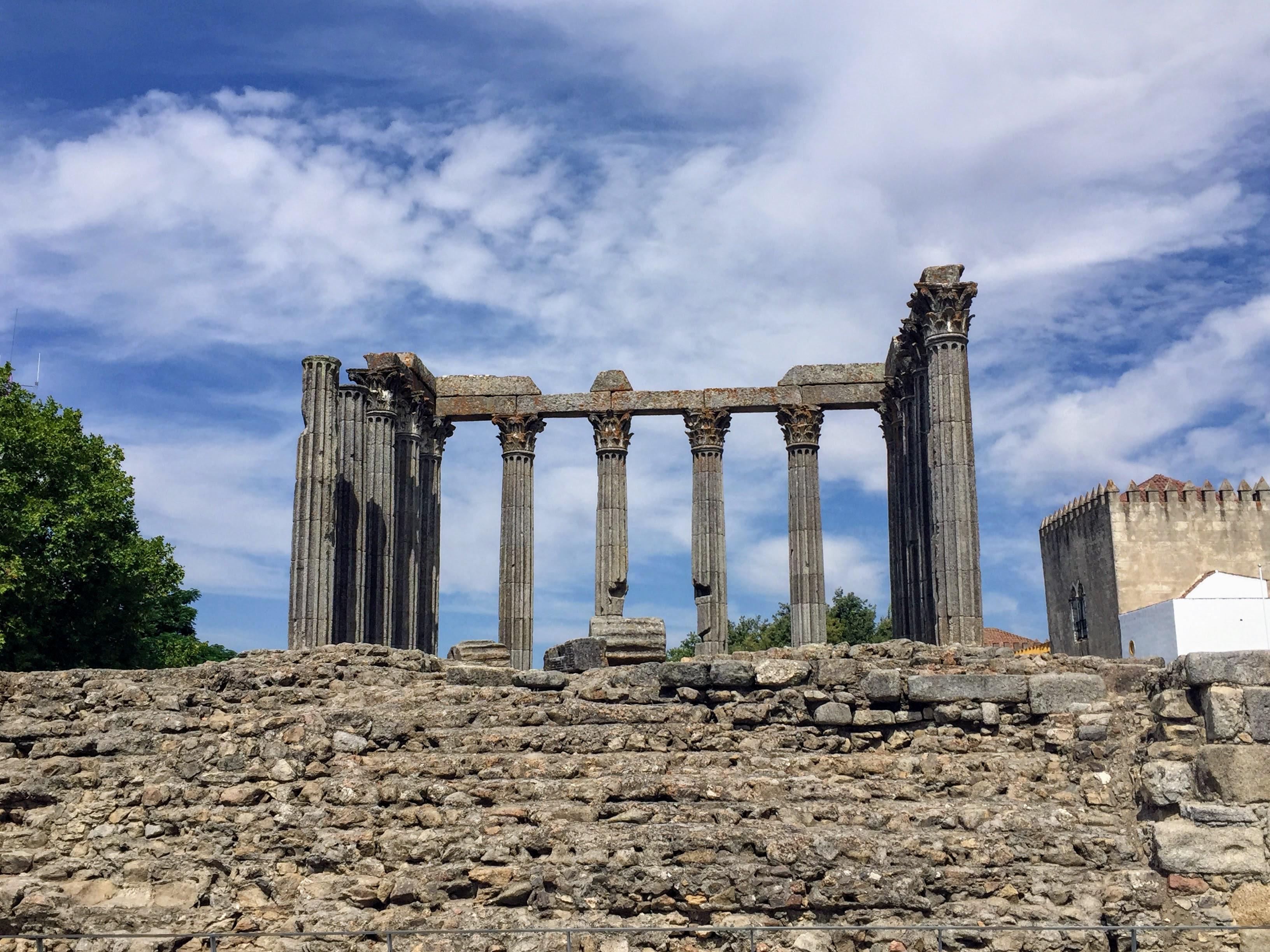 Portugal - Evora - Roman Temple of Evora, ruins from the 1st century. | Scrolller