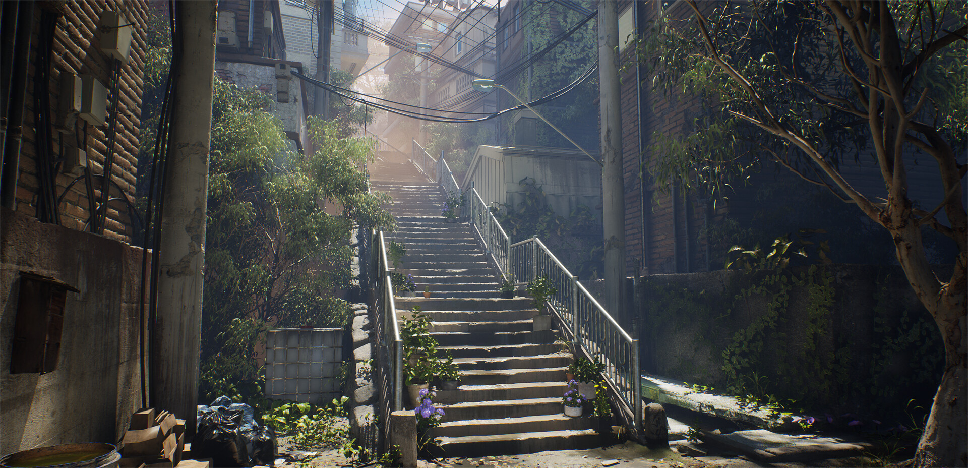 Post-apocalyptic stairs | Scrolller