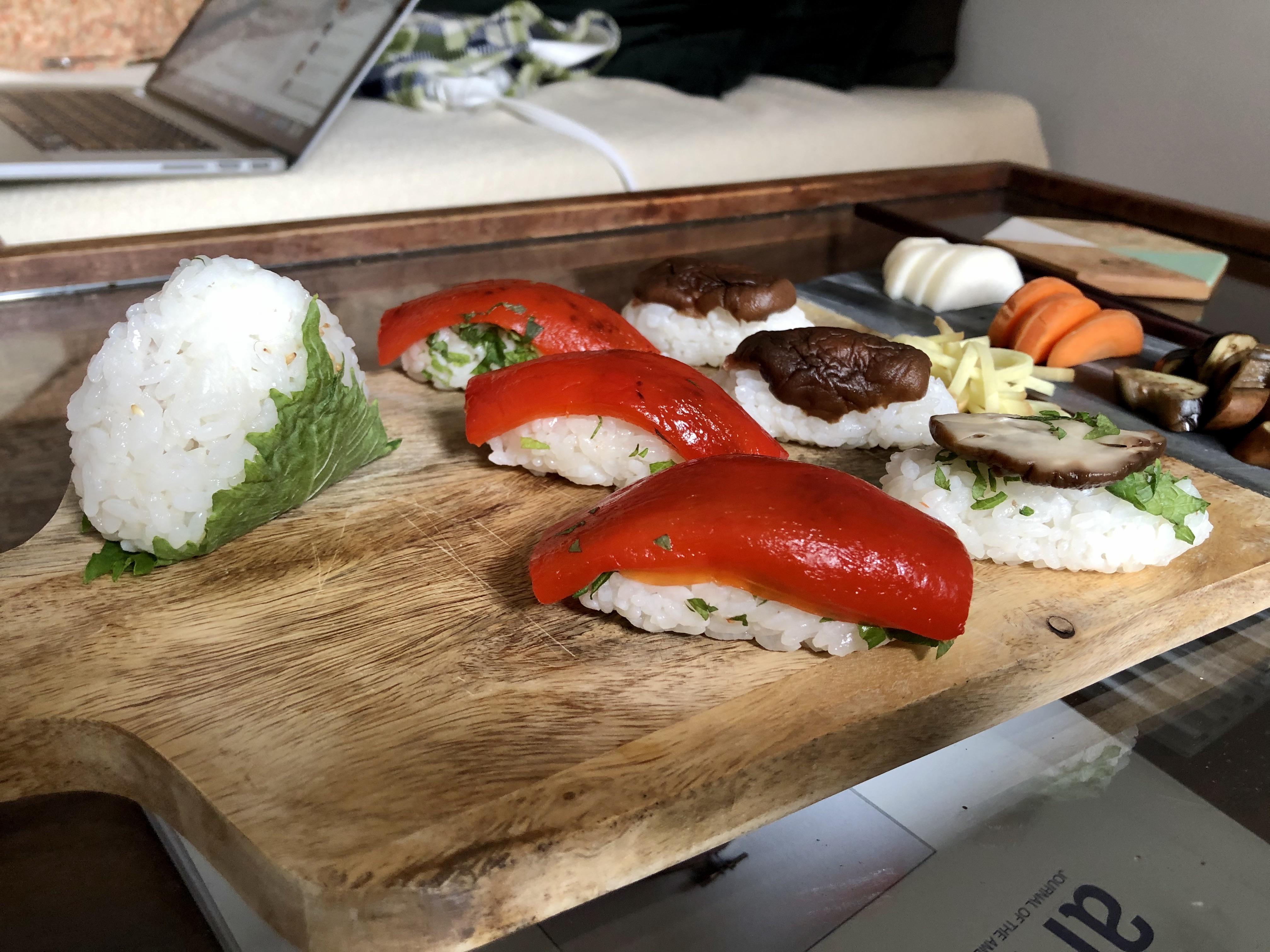 Practicing my plant based nigiri. | Scrolller