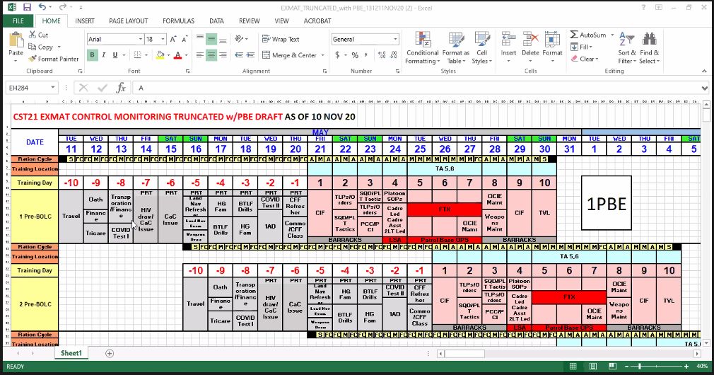 Pre-BOLC Schedule | Scrolller