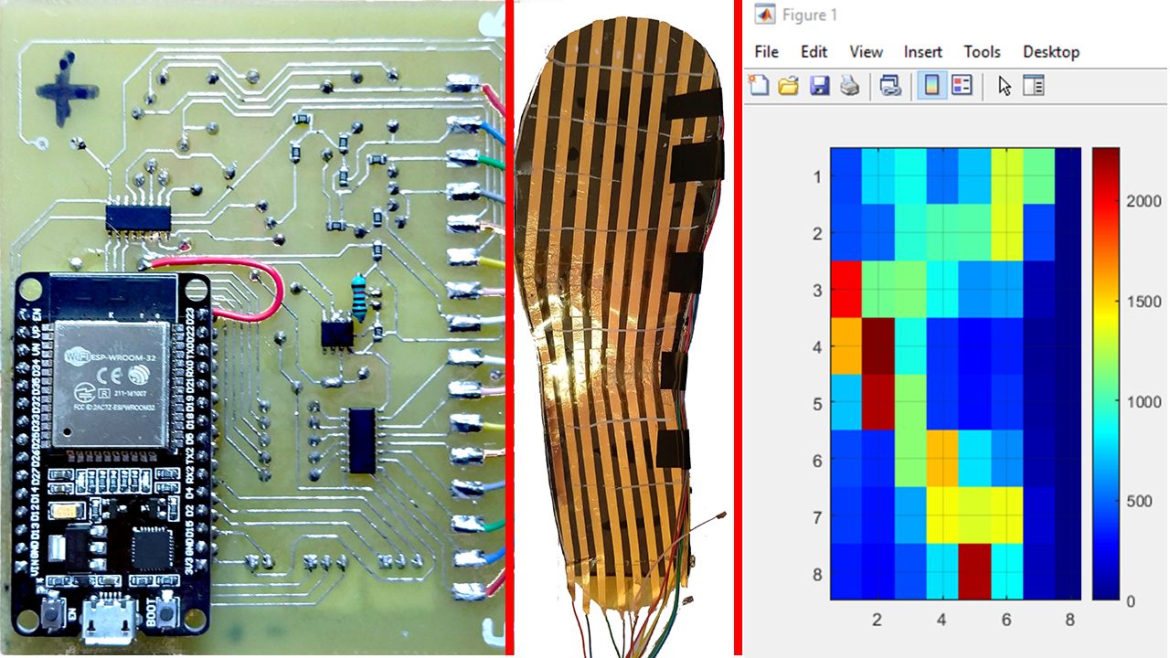 Pressure-sensitive insole with custom PCB and ESP32 | Scrolller