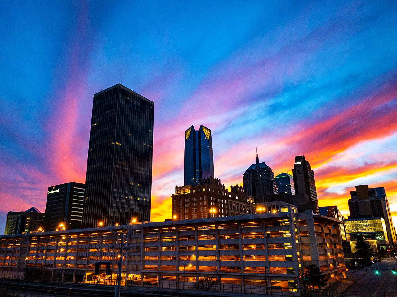 Pretty spectacular sunset over downtown to start the new year! | Scrolller