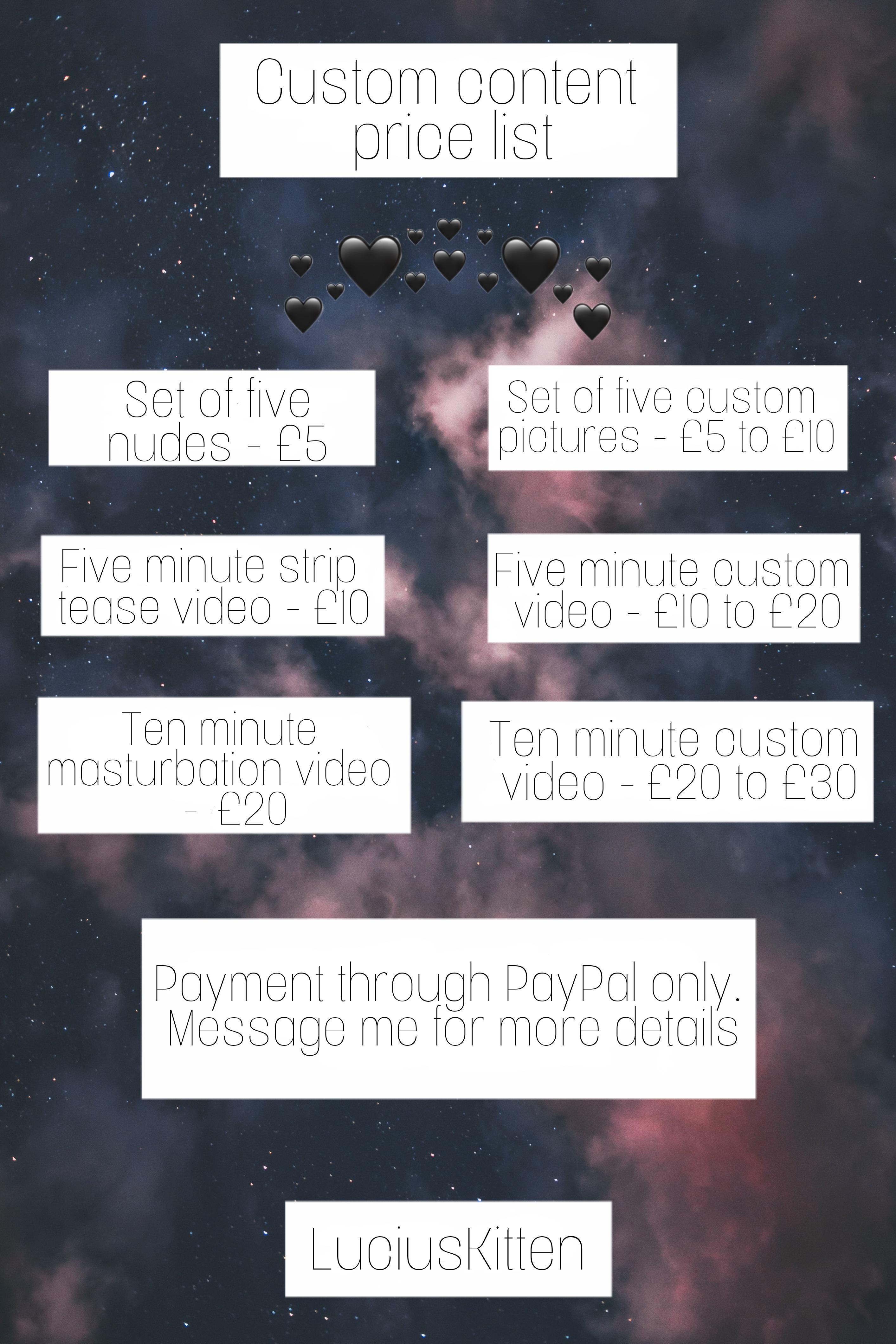 Price list! I'm struggling with rent this month so if you can afford it, please consider buying ...