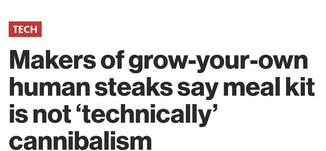 We've arrived at arguing cannibalism on technicality. | Scrolller