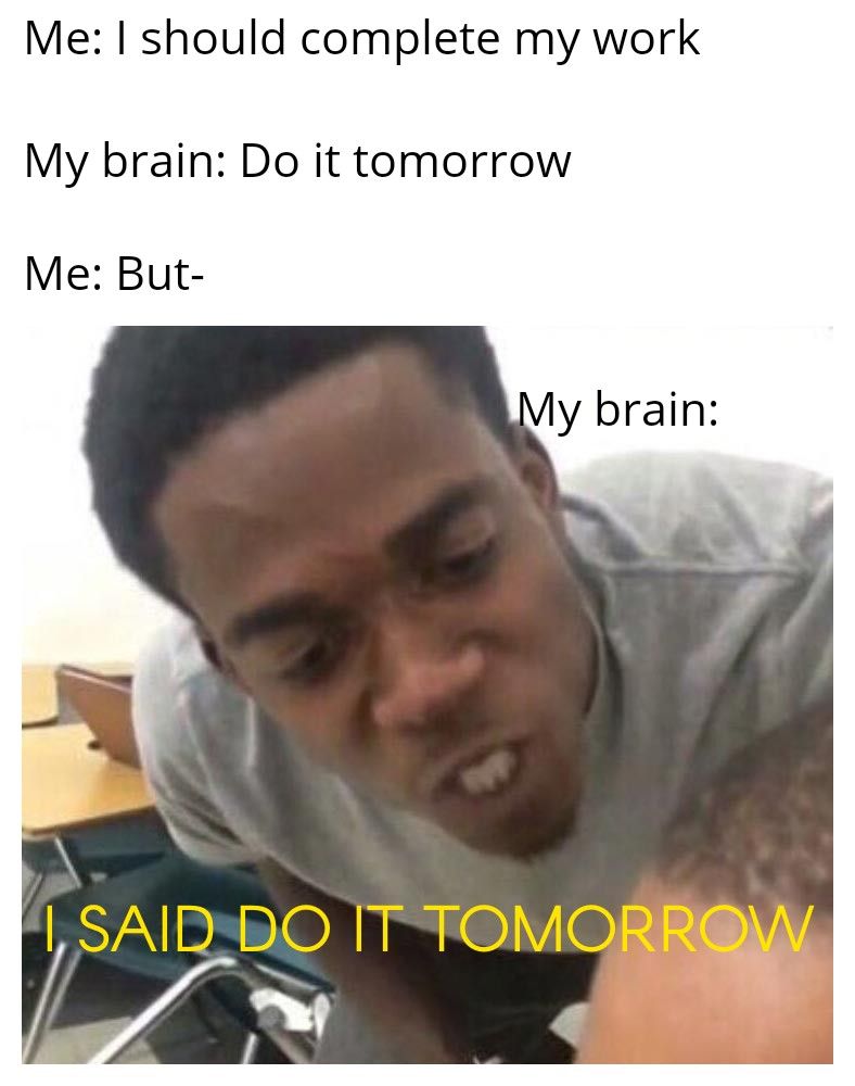 Procrastination at its finest. | Scrolller