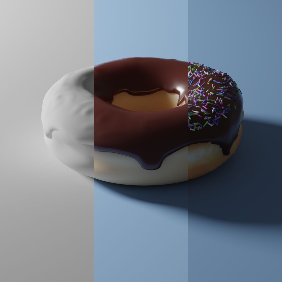 Progress of making a donut in Blender | Scrolller