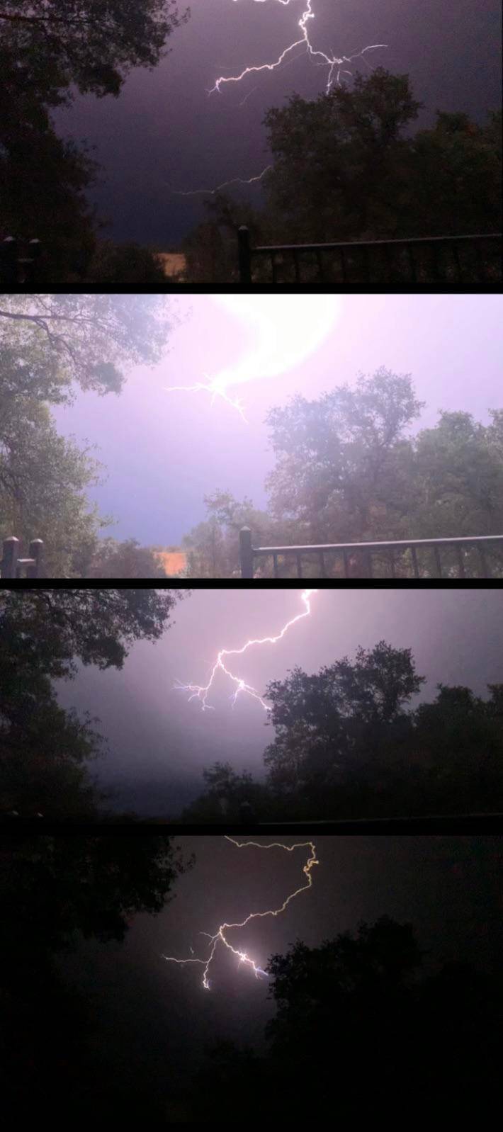 🔥 Progression of a single lightning strike caught in four pictures | Scrolller