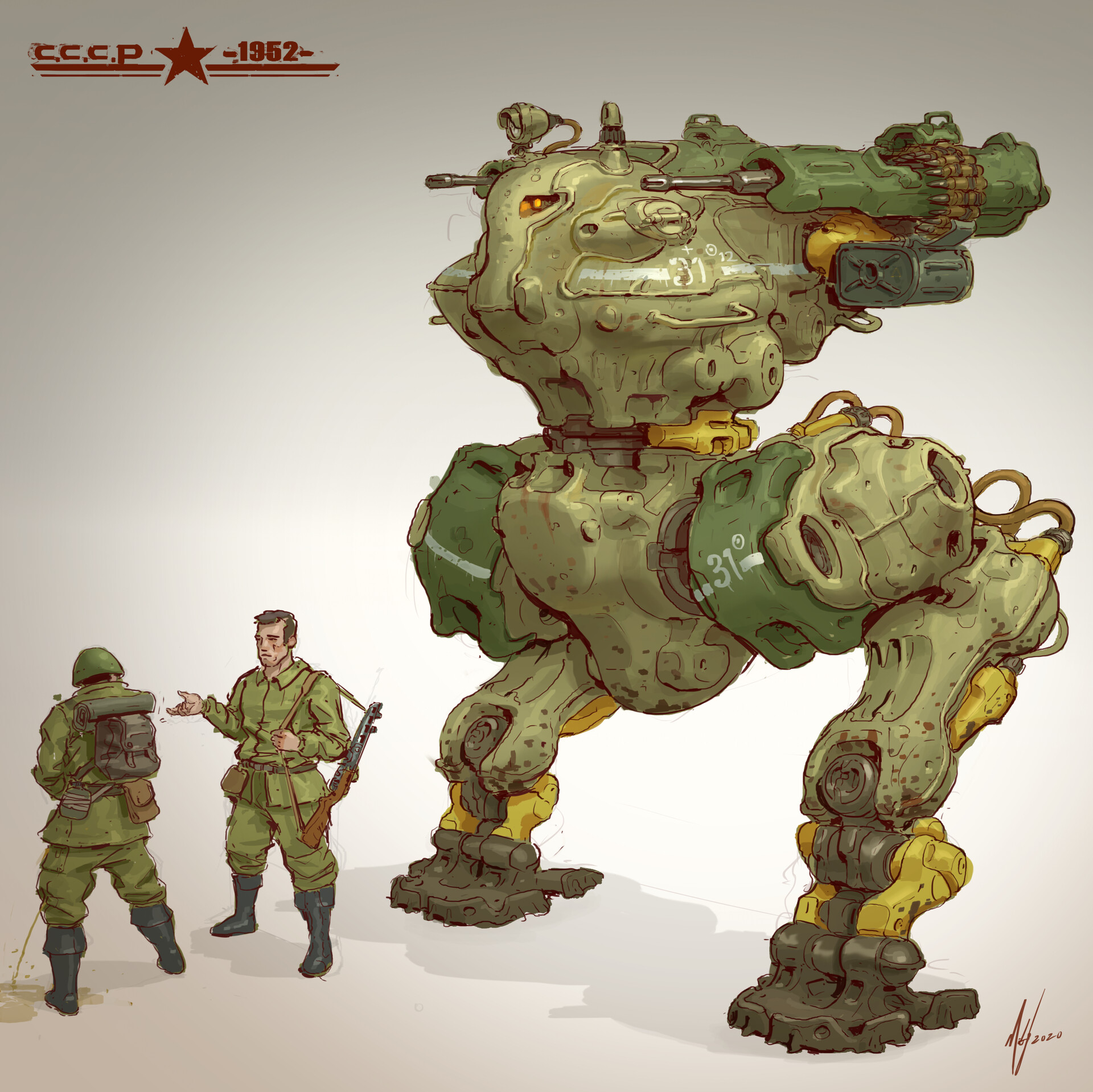 Project 1952: Soviet Mech Sketch 02 by Michal Kus | Scrolller