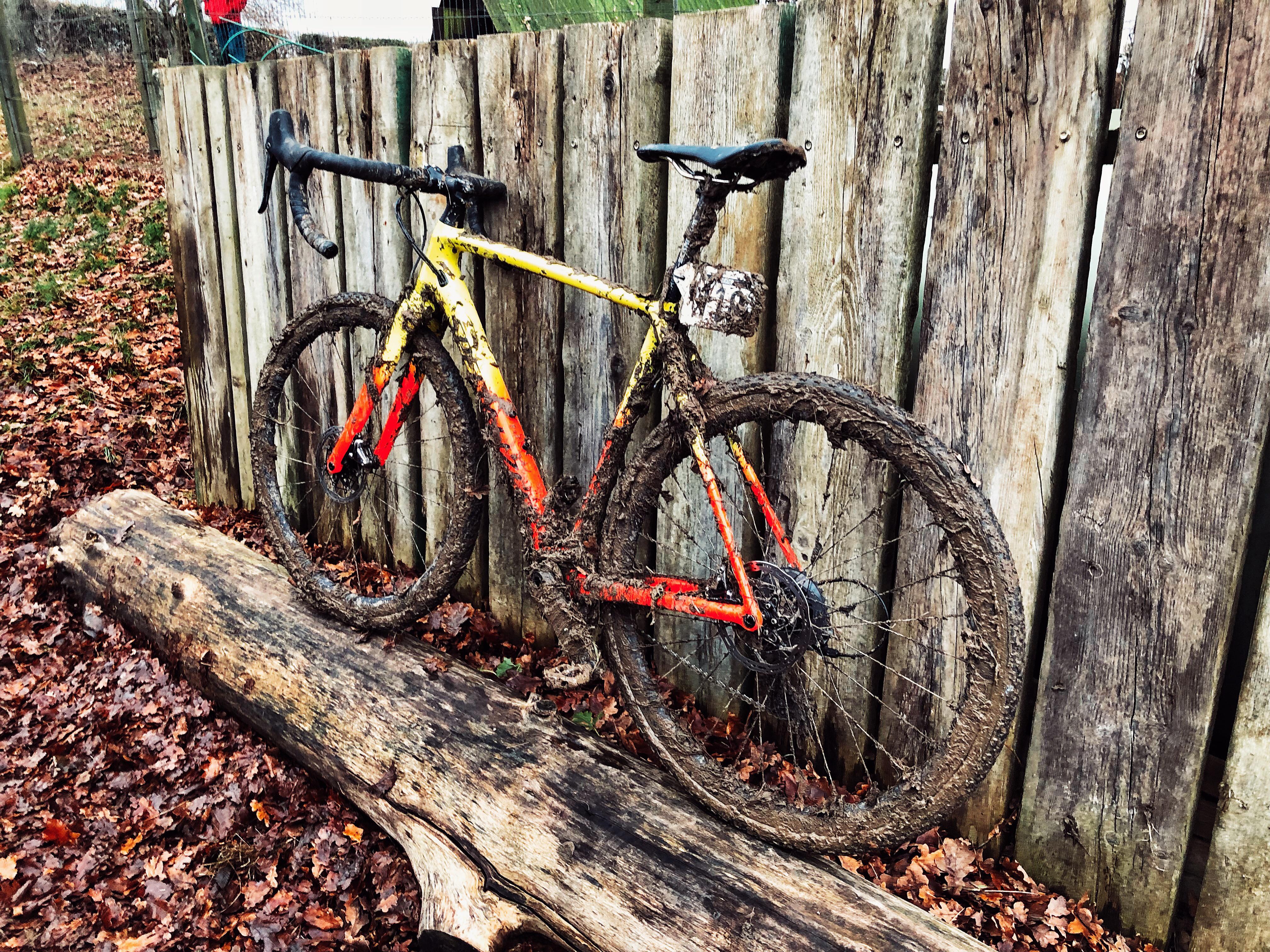 Proper British CX race today💩 Guessing how much extra weight there is ...