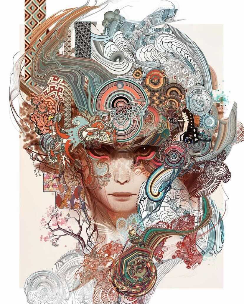 Psychedelic female shaman | Scrolller