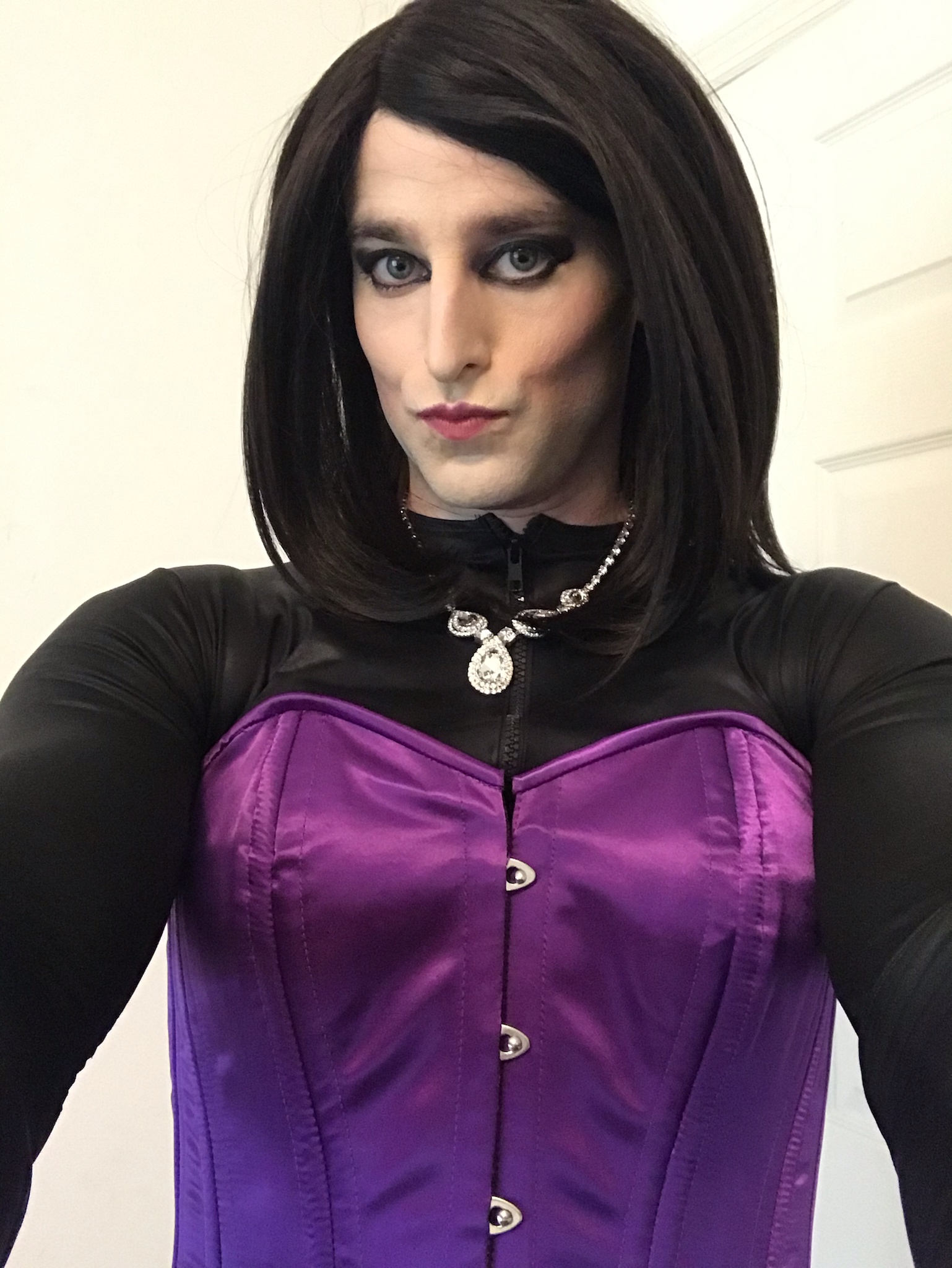 Purple Satin Corset | Scrolller