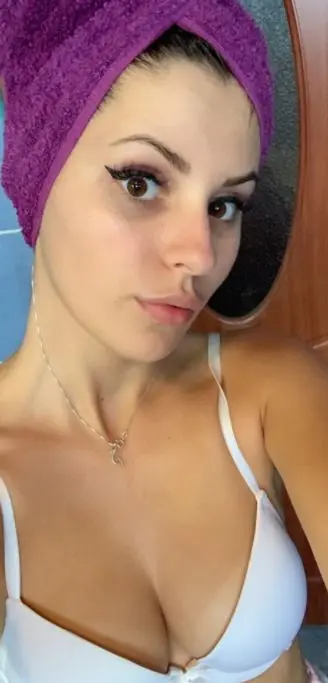 Purple Towel Selfie