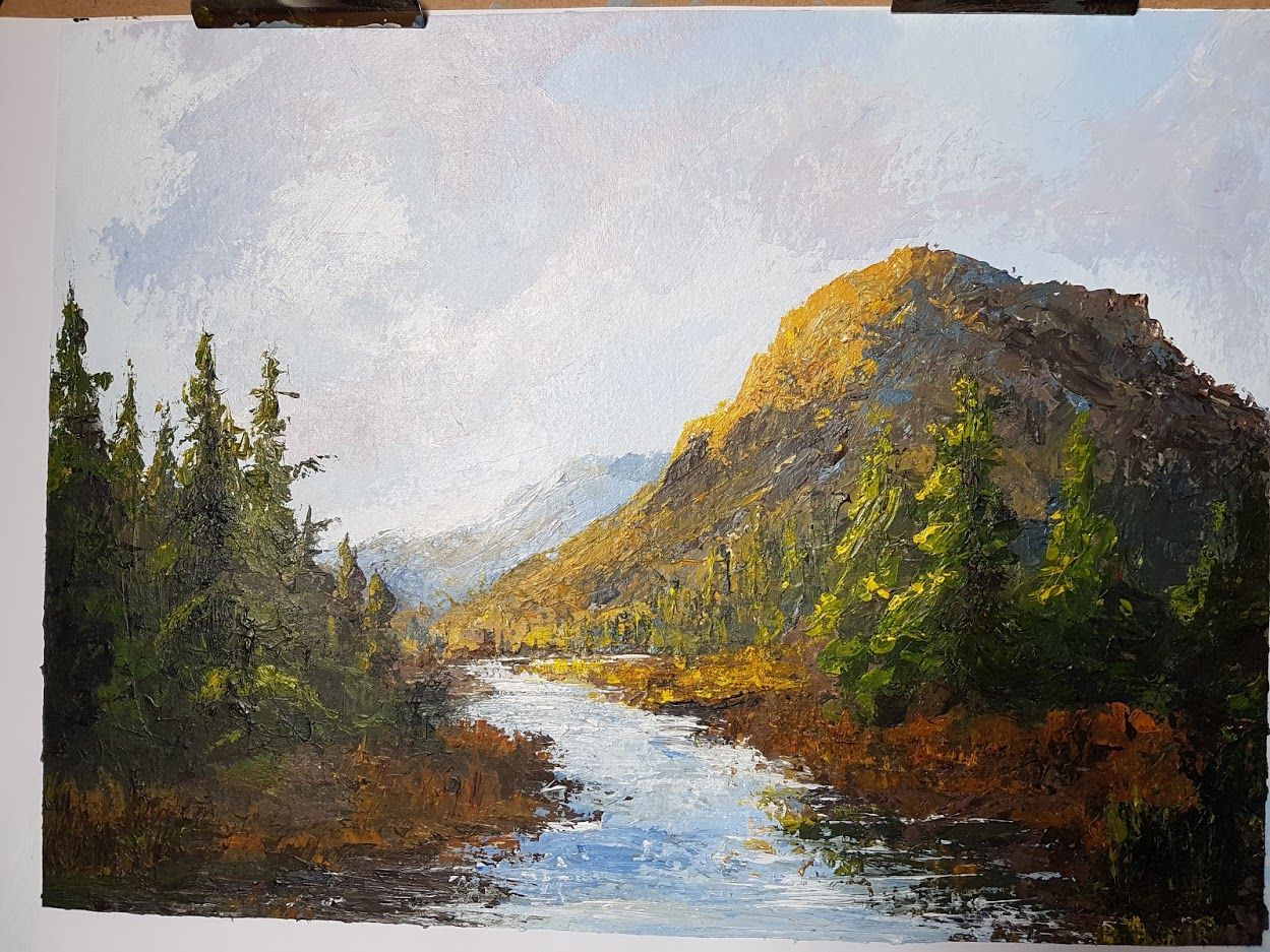 Quick experiment #10 - My first pallet knife painting | Scrolller