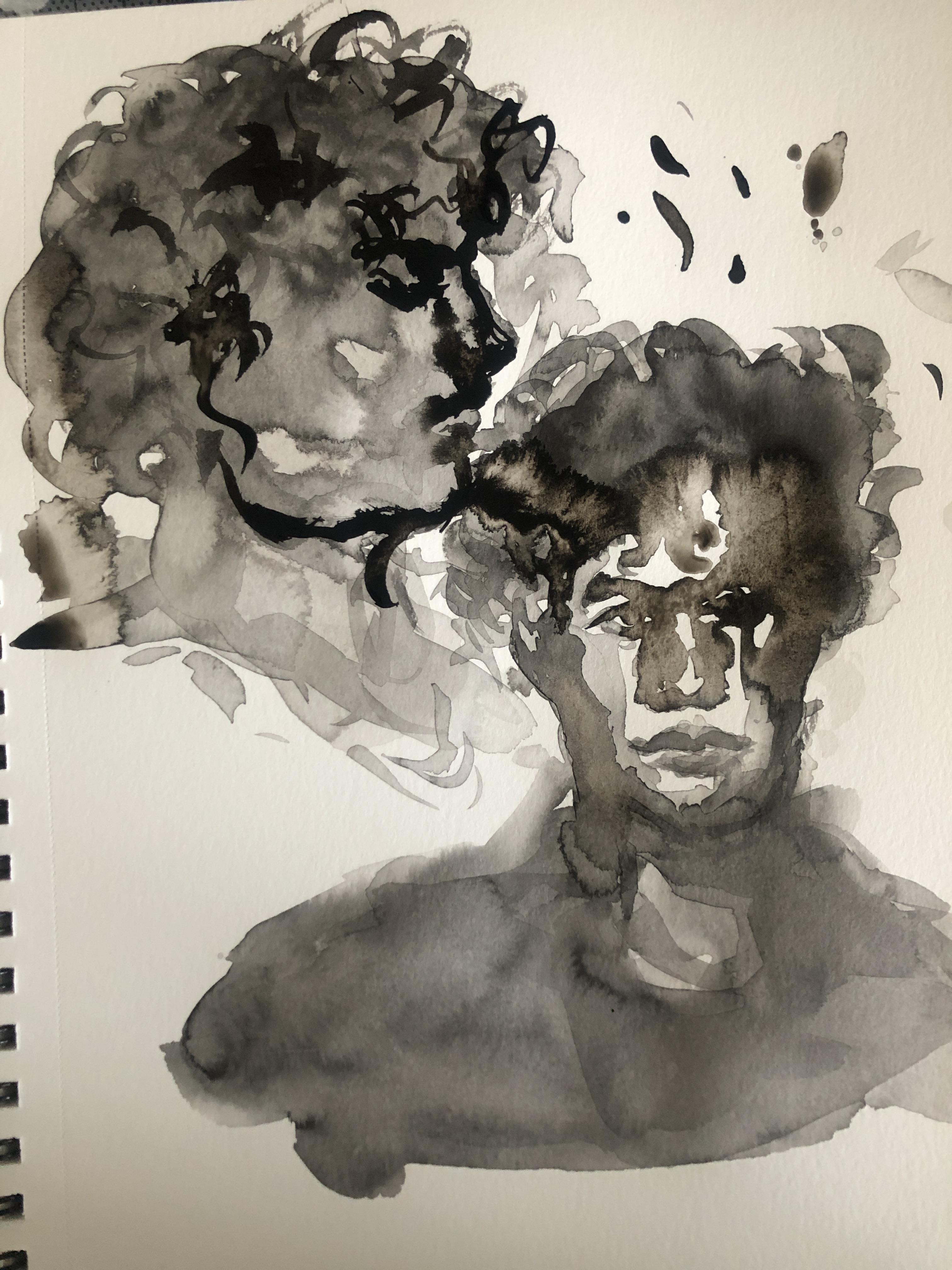 Quick India Ink sketch of Valerio for my (newly online) art class | Scrolller