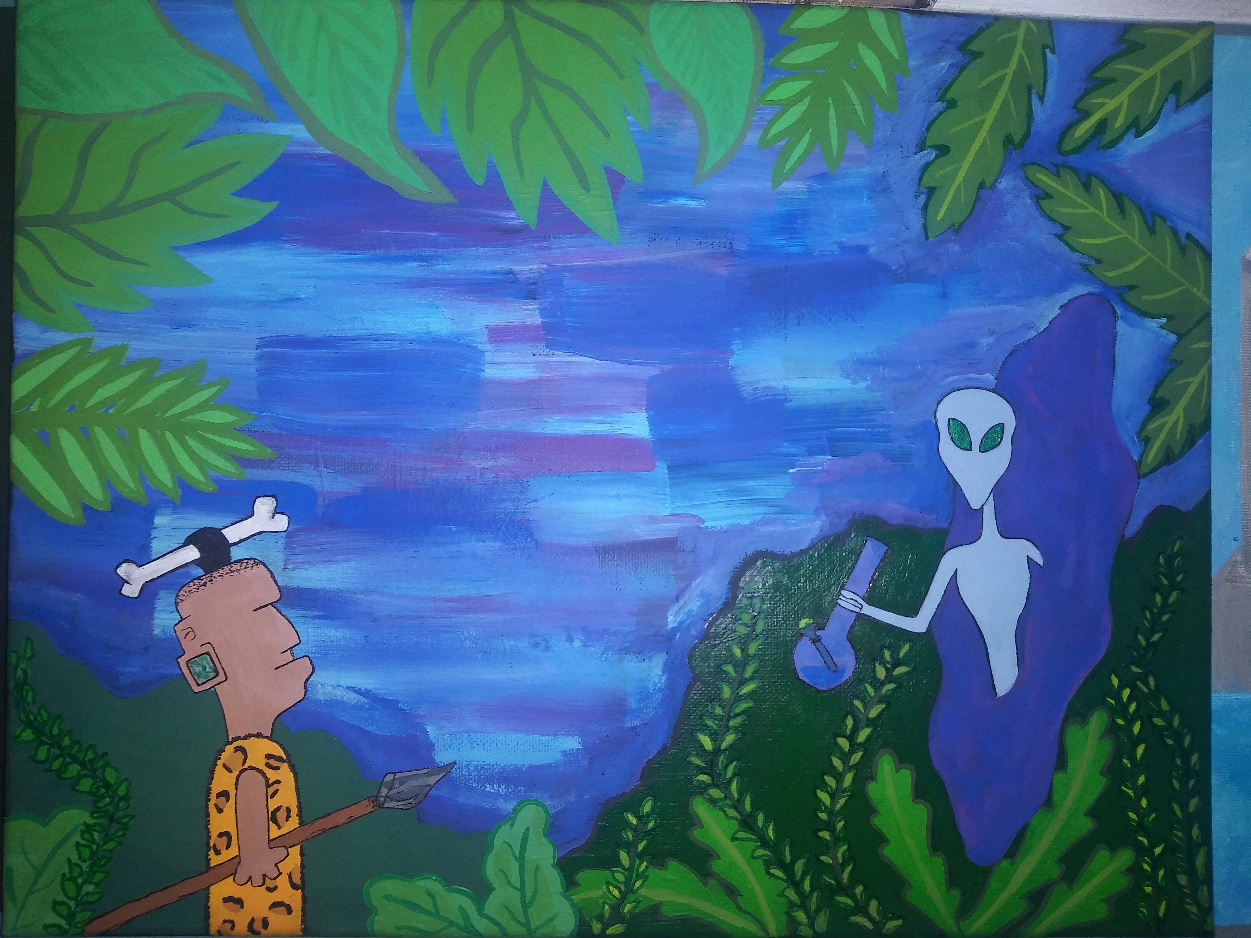 quick painting I did while in quarantine, still haven't decided on what to call this piece ...