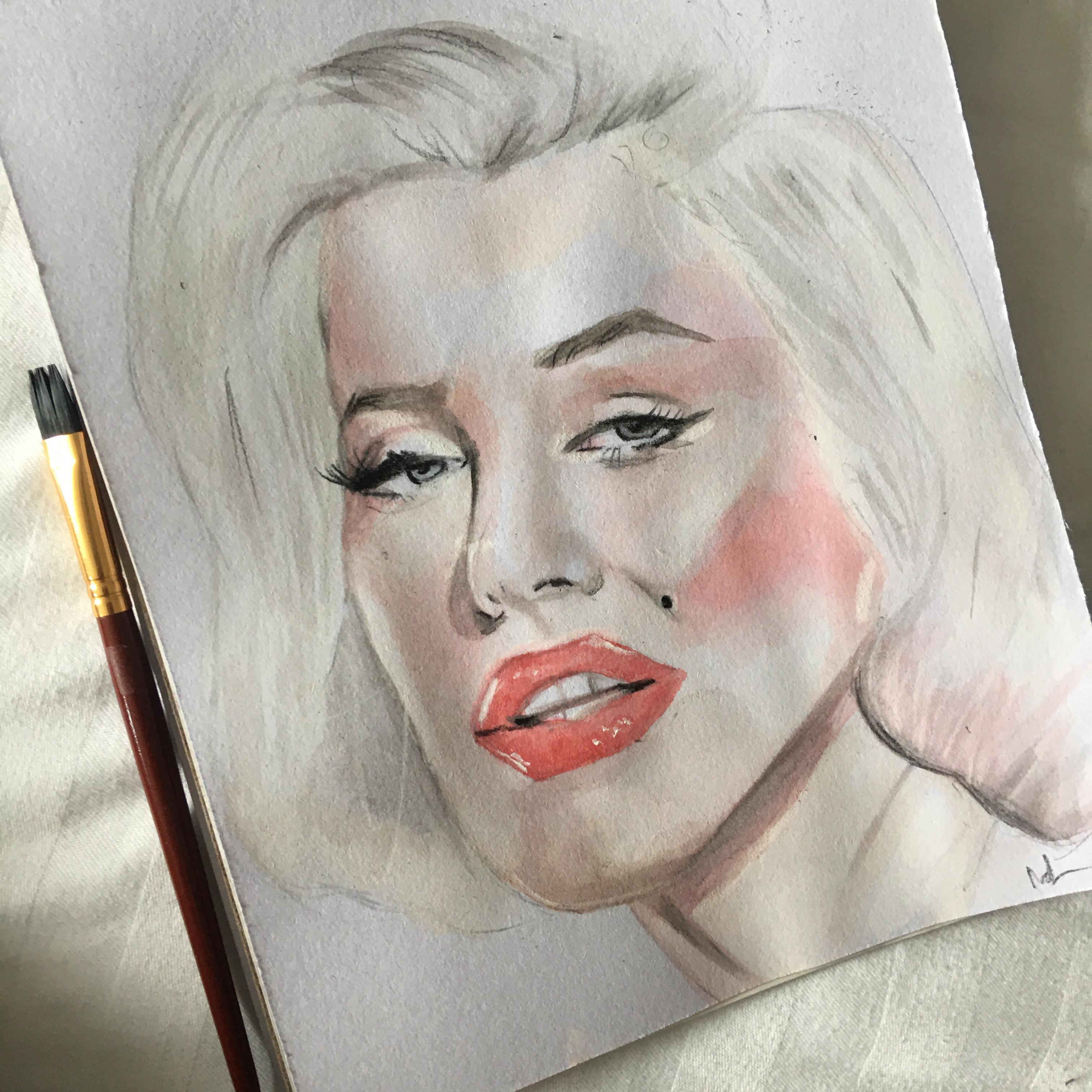 Quick painting of Marilyn | Scrolller