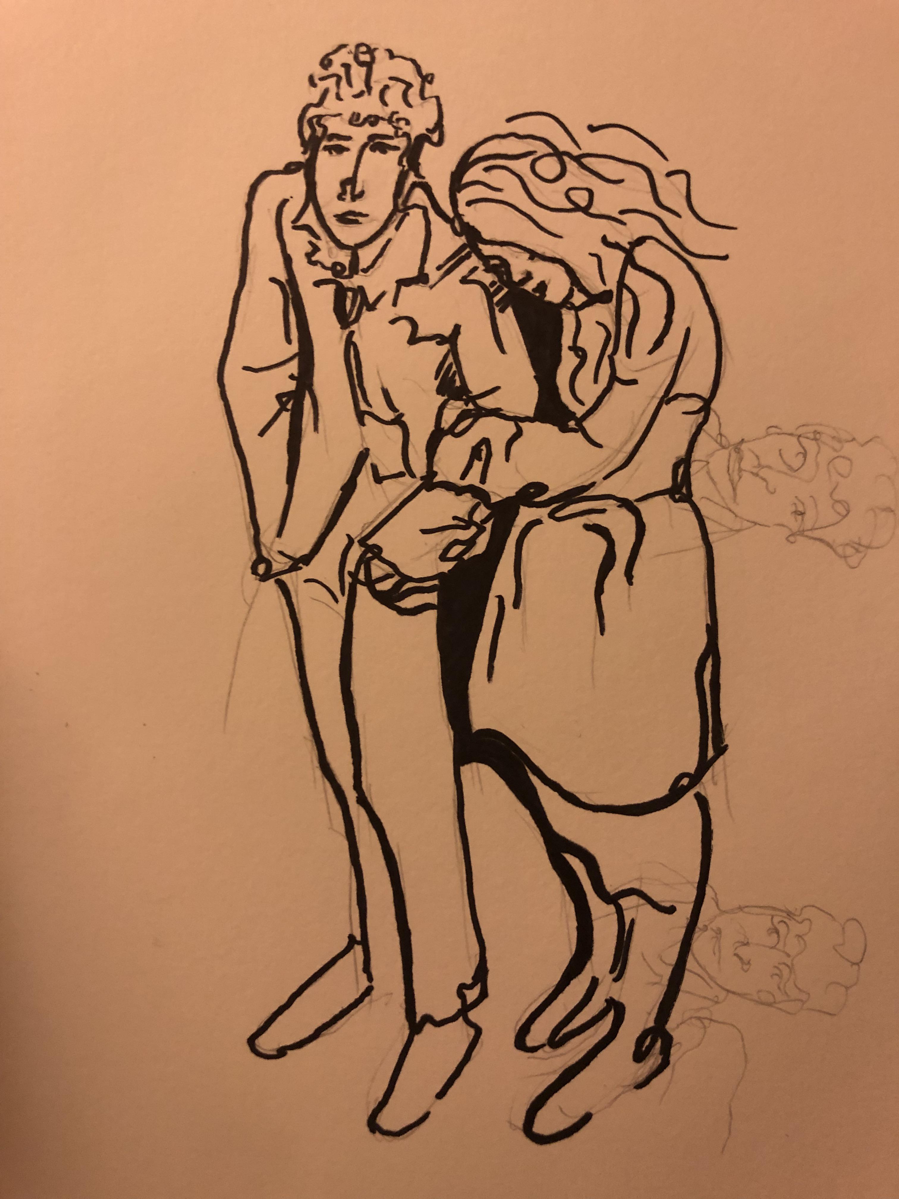 Quick sketch I outlined in sharpie | Scrolller