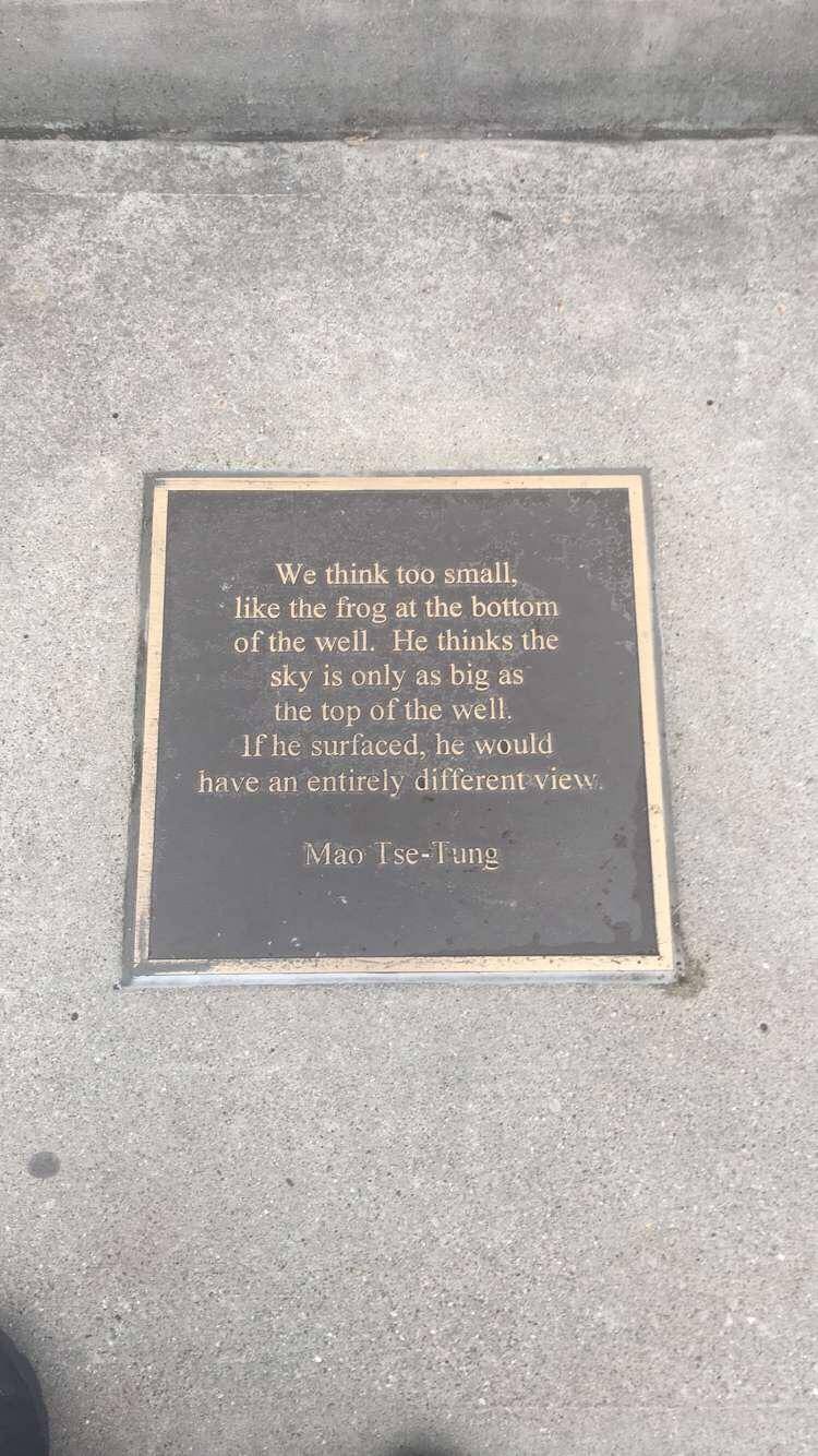 Quote from Mao engraved at Purdue University | Scrolller