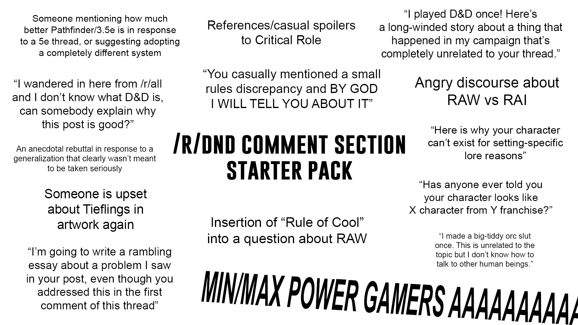 /r/DND Comment Section Starter Pack | Scrolller