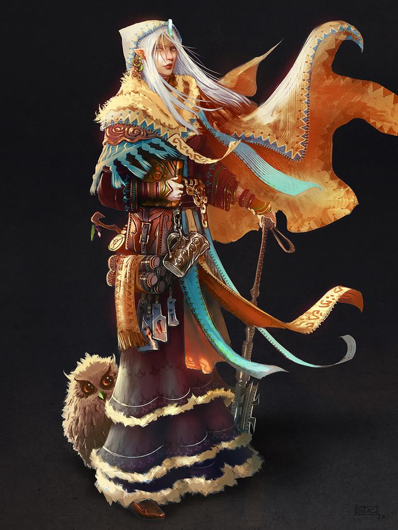 Elf Cleric by Simon Dubuc | Scrolller