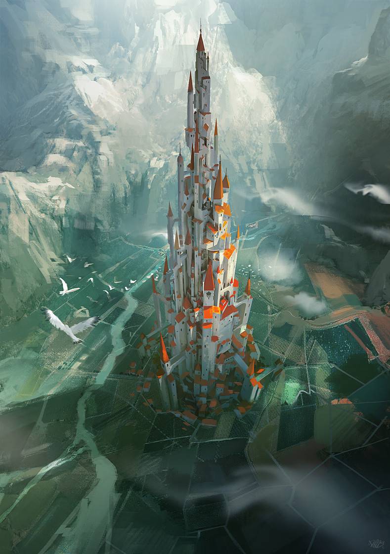 [/r/ImaginaryTowers] Bird View on Medieval Tower by Renaud Perochon | Scrolller