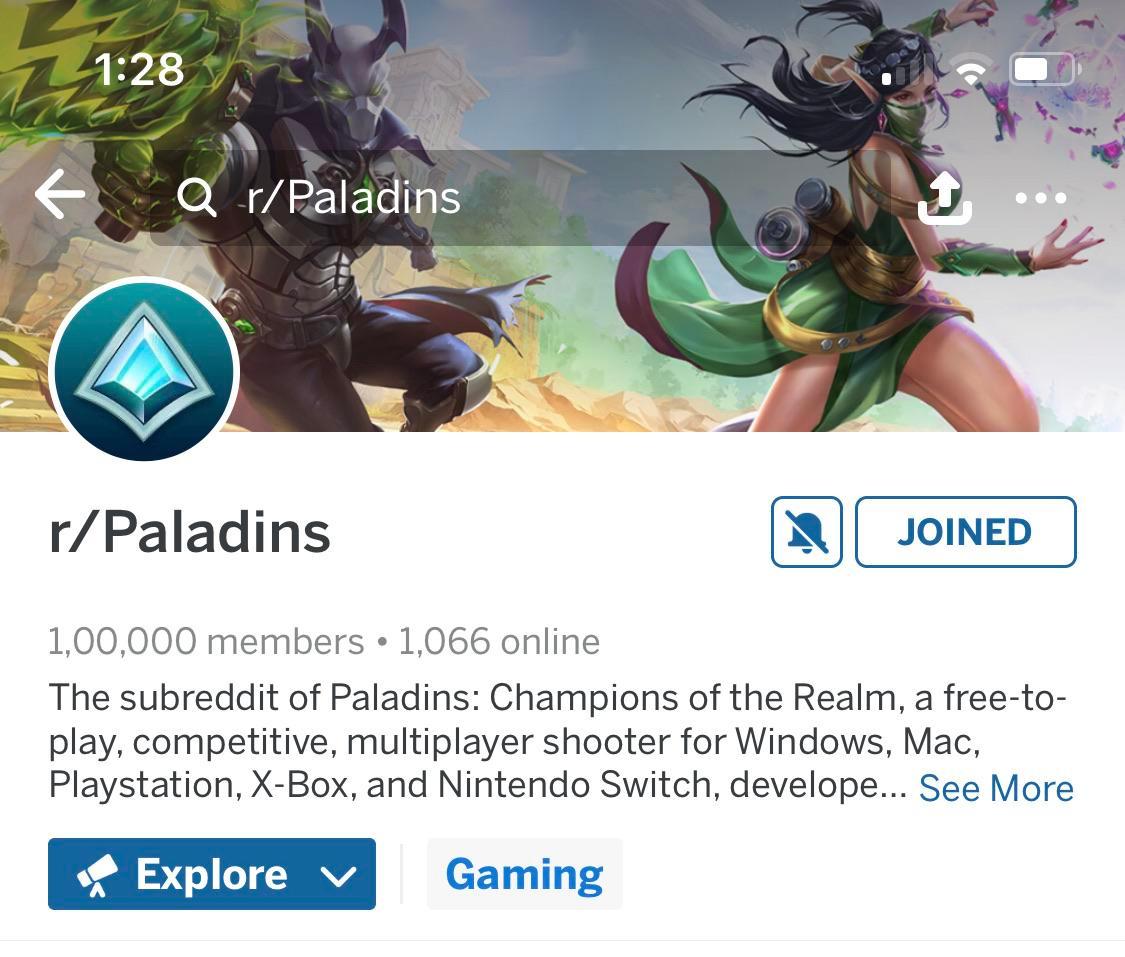 r/paladins hit 100k members 🎉 | Scrolller