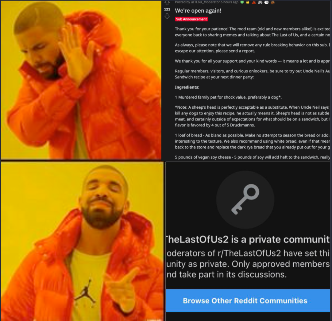 r/Thelastofus 2 shall continue our eternal crusade against cuckman and the ess jay double us ...