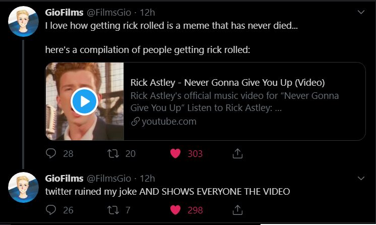 r/therewasanattempt to rickroll | Scrolller