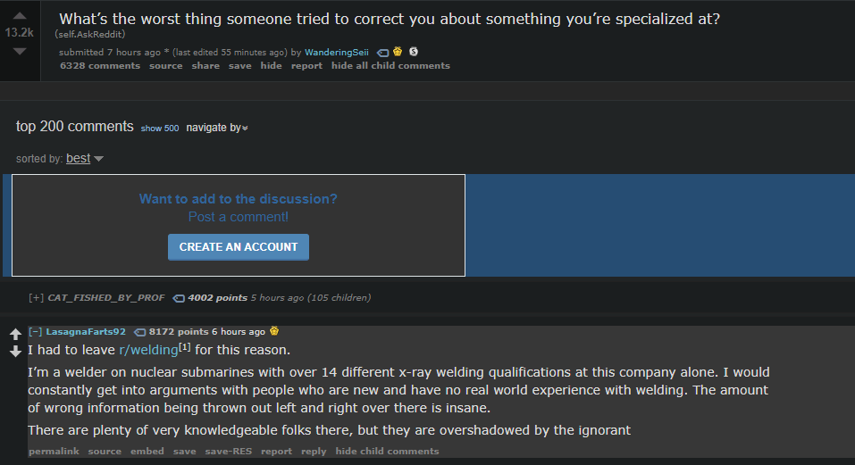 /r/Welding makes a wild appearance on AskReddit! | Scrolller