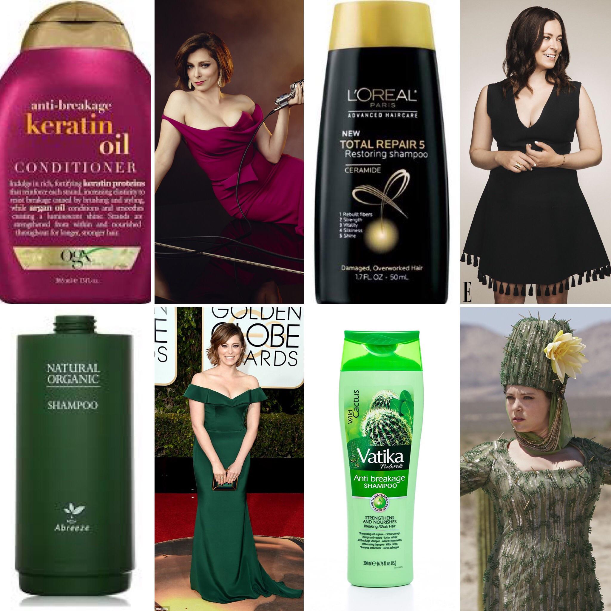 Rachel Bloom as shampoo bottles | Scrolller
