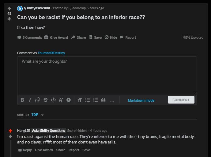Racist_irl | Scrolller