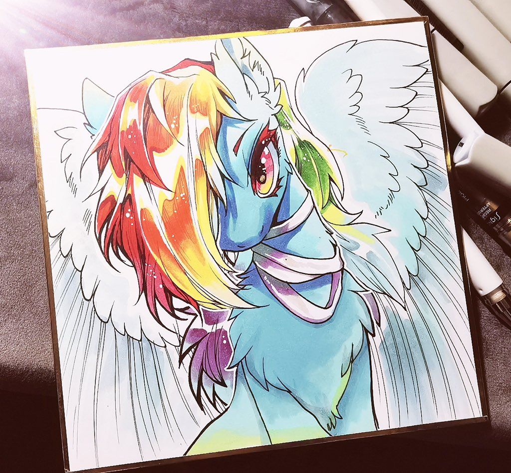 Rainbow Dash in Acrylic Paint by Swaybat | Scrolller