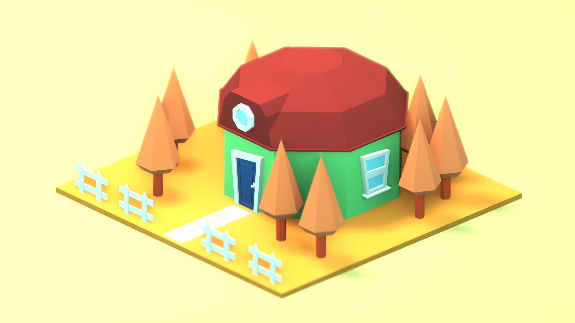 Random lowpoly house №2 | Scrolller