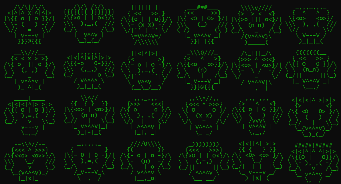 Randomly generated orc faces using Ascii Characters (from my video game project) | Scrolller