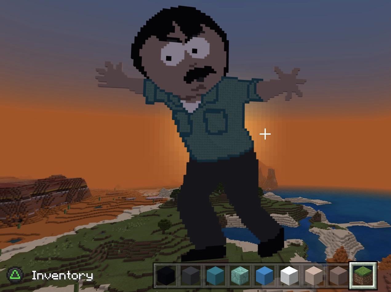 Randy pixel art I built in Minecraft | Scrolller