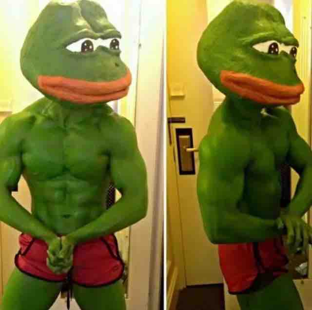 Rare hyper realistic Pepe after working out. don't steal normies | Scrolller