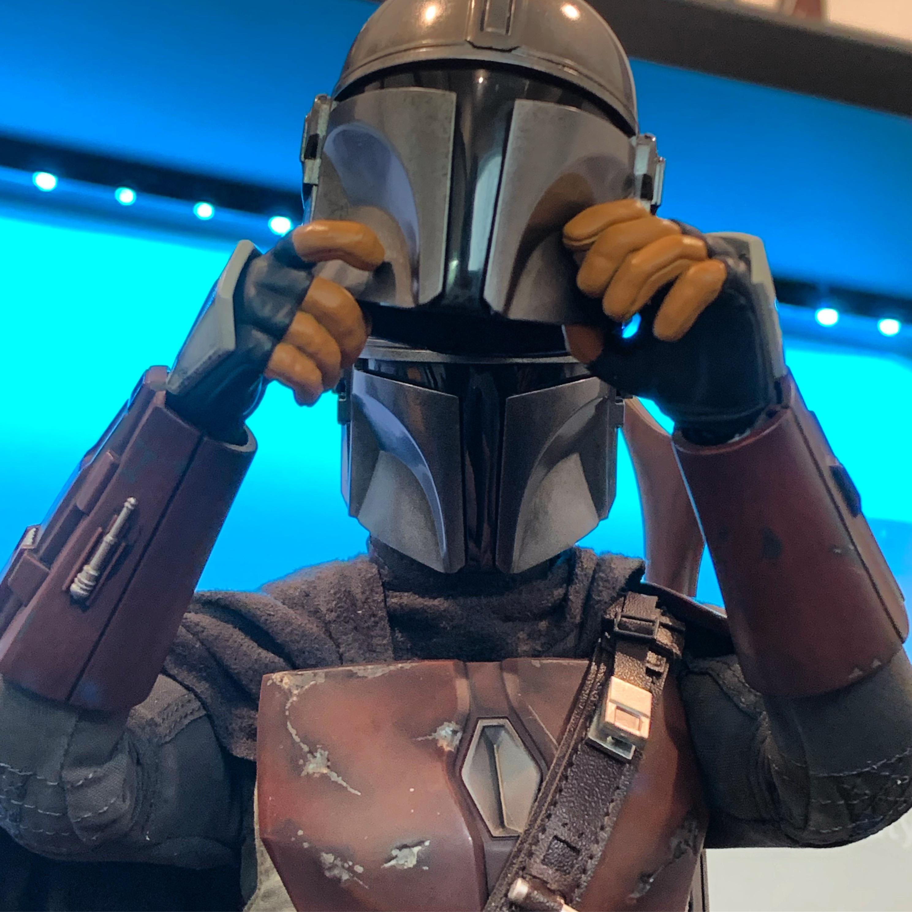 Rare photo of what’s beneath a Mandalorian’s helmet. | Scrolller