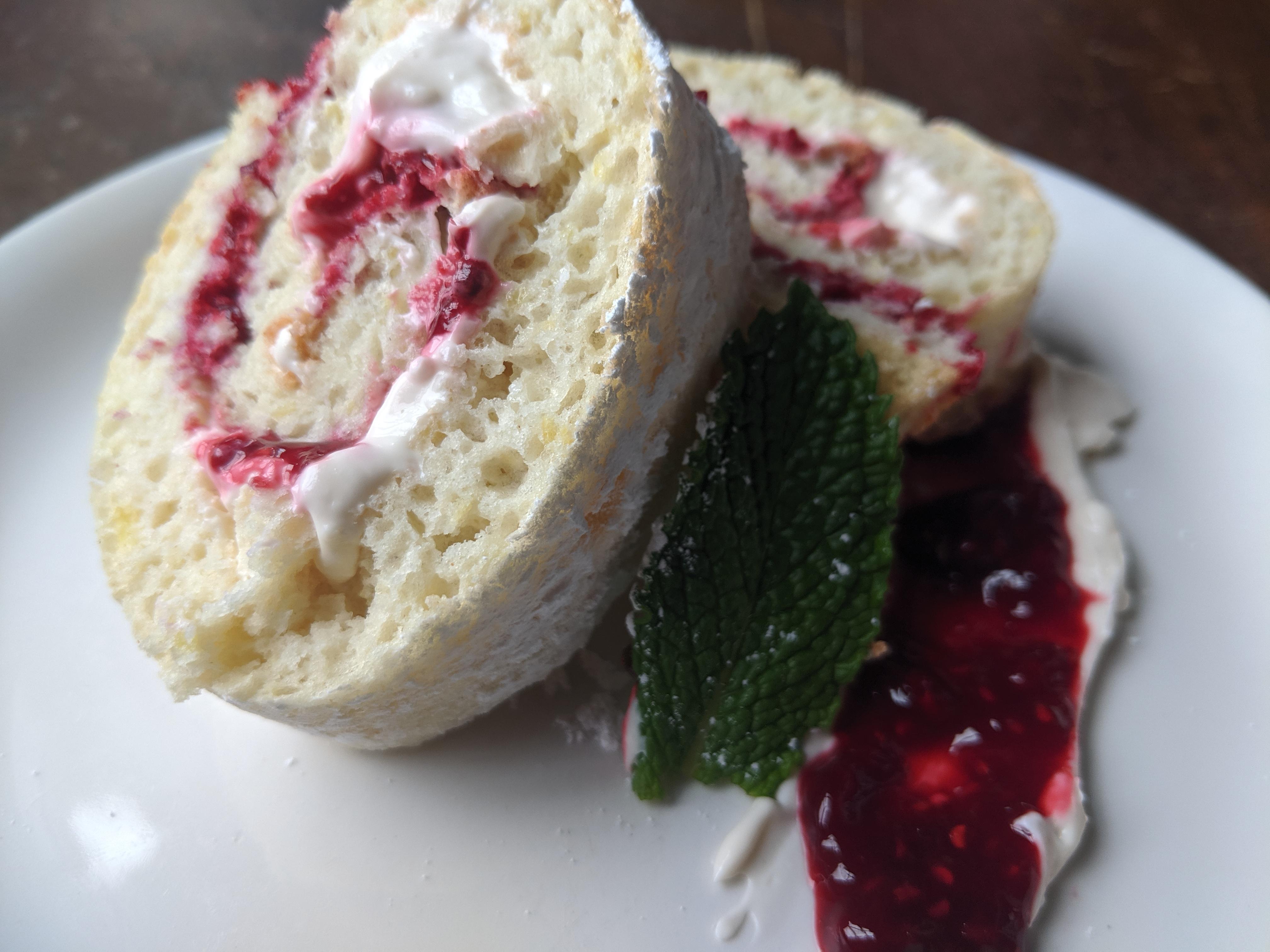 Raspberry cream roulade. | Scrolller