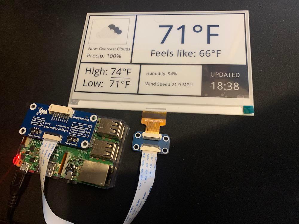 Raspberry Pi Weather Display Using Python Github Repository In