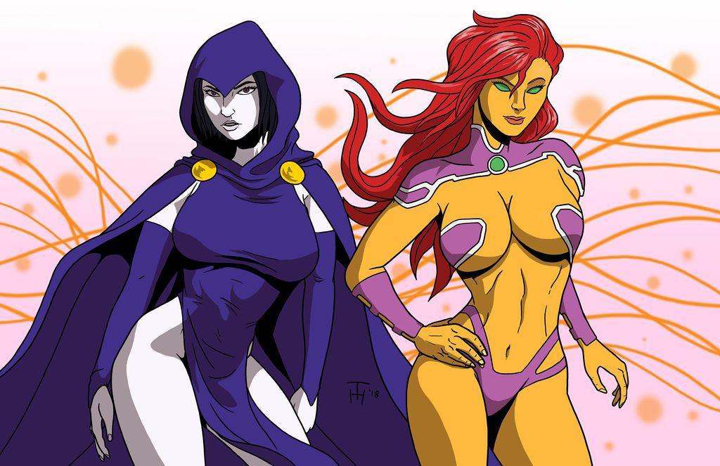 Raven and Starfire (Taynor Hook) [DC] | Scrolller