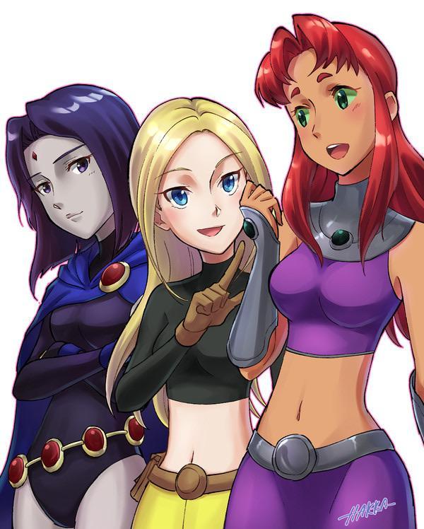 Raven Starfire and terra | Scrolller